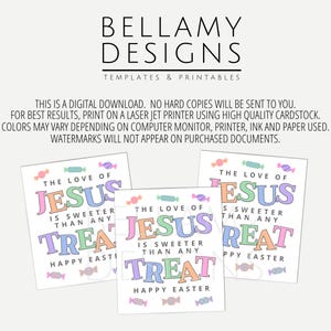 Christian Easter Treat Tag, He is Risen Jesus is the Reason, Easter ...