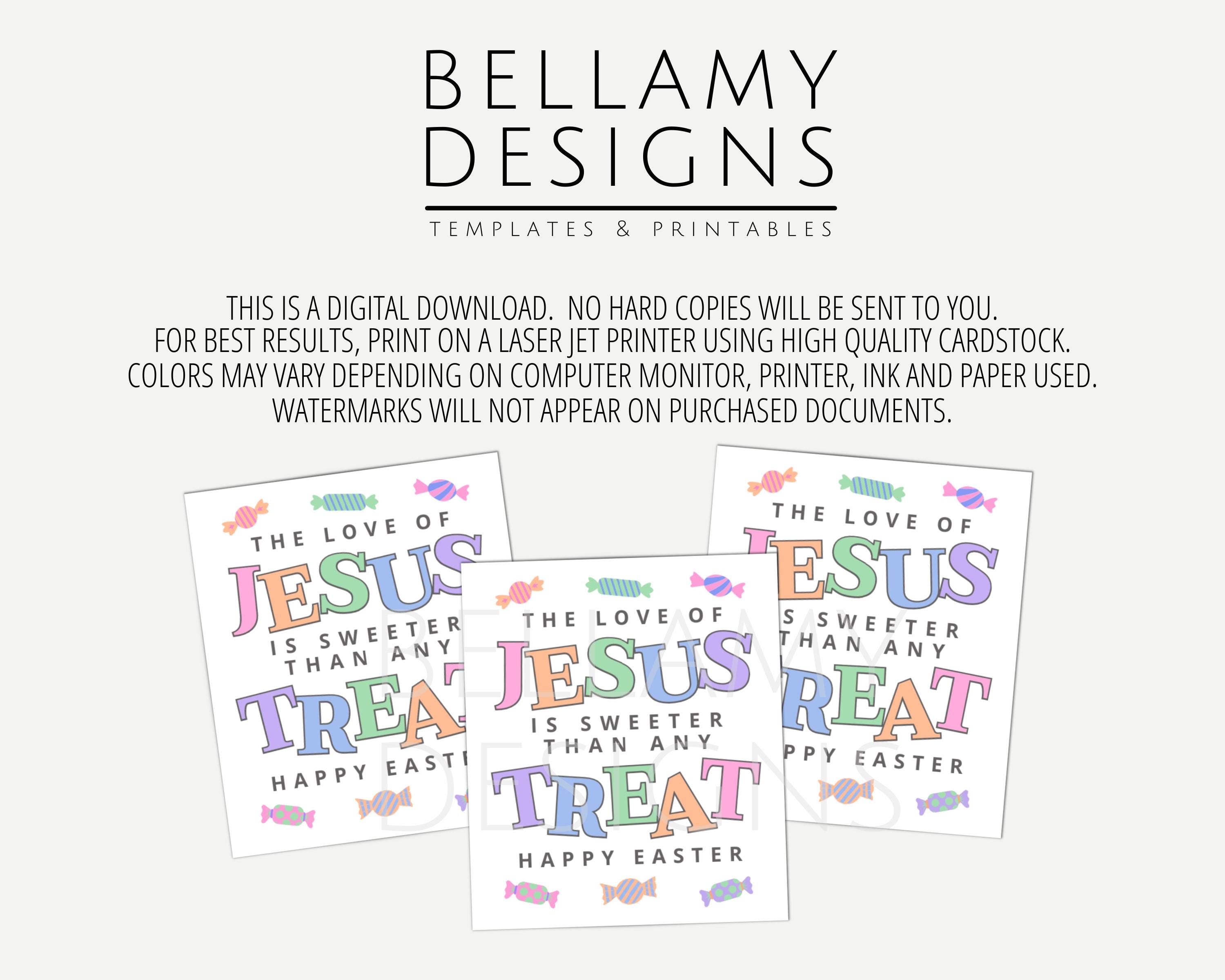 Christian Easter Treat Tag, He is Risen Jesus is the Reason, Easter ...