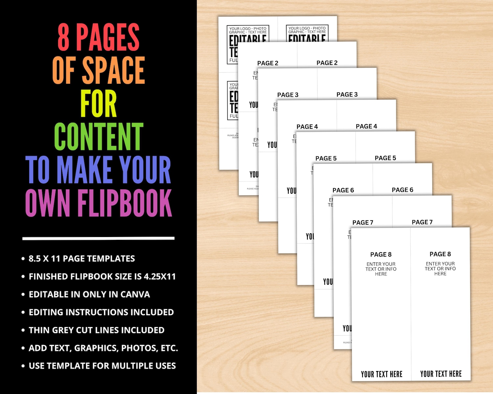 Stacking Pages Template, Stacked Papers Activity, Homeschool Printable ...