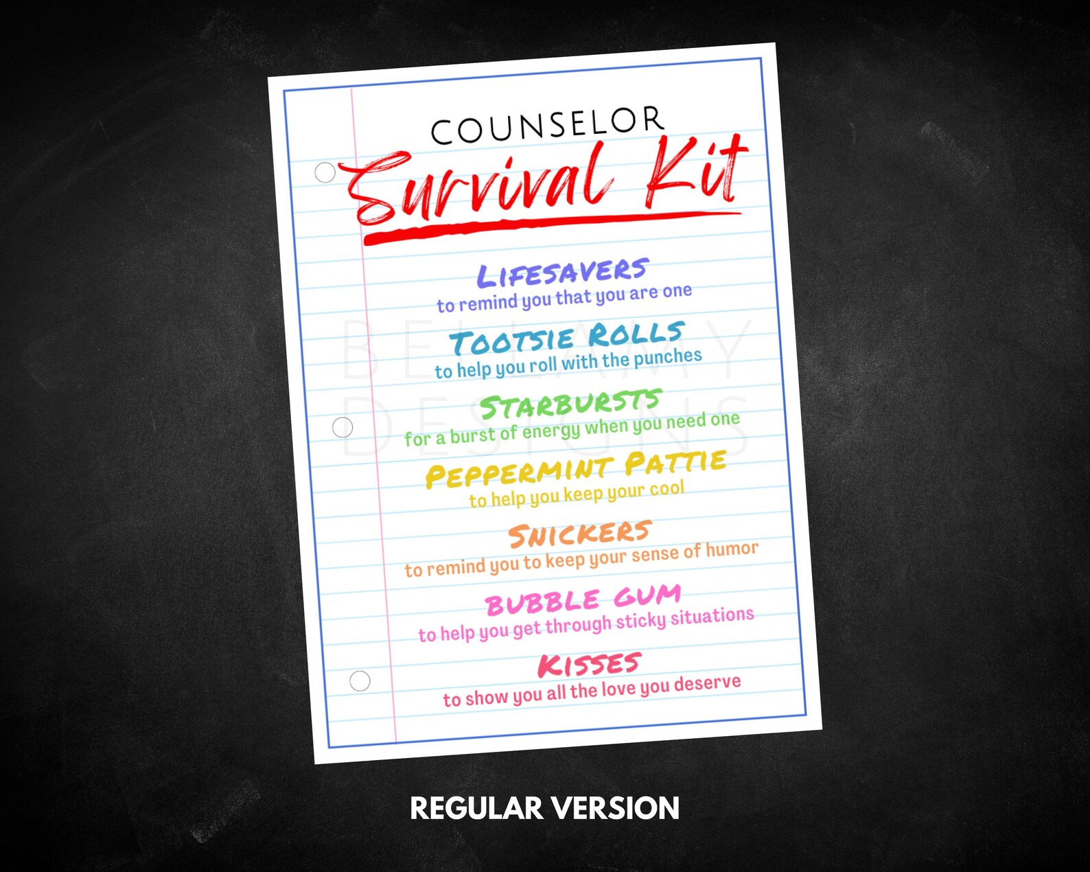 Counselor Gift Tags, School Counselor Back to School Survival Kit ...