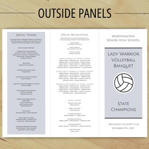 Tri-fold Program Template, Editable Landscape Orientation Folded ...