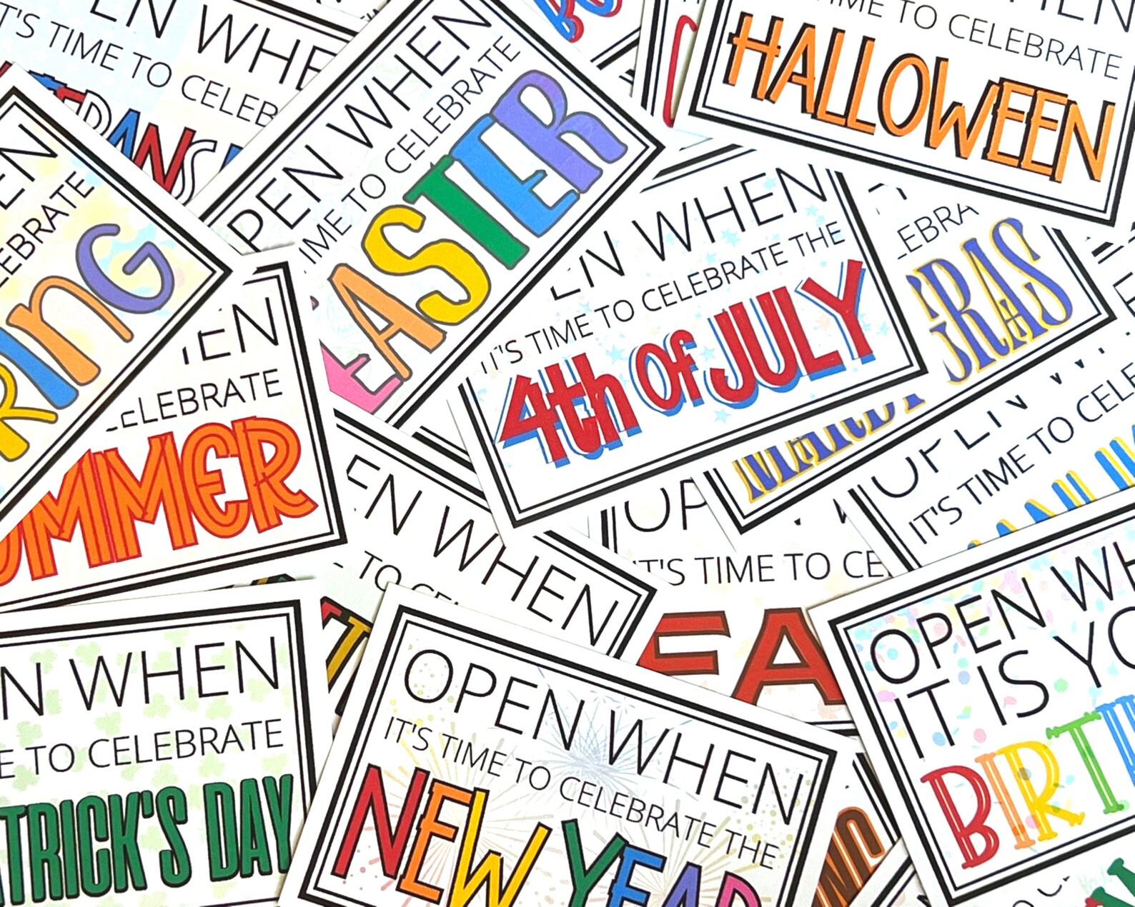 Open When Printable Letter Labels Envelope Label or Card - Etsy