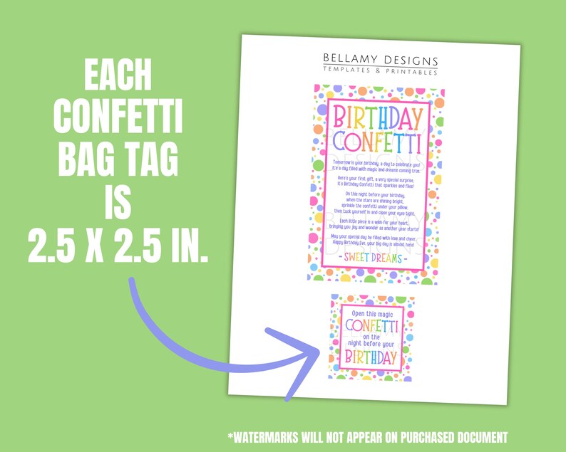 Birthday Confetti Activity, Ready Confetti for Birthday Eve Version ...