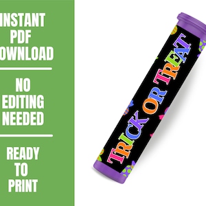 Halloween Candy Tube Wrapper Trick or Treat Party Favor - Etsy