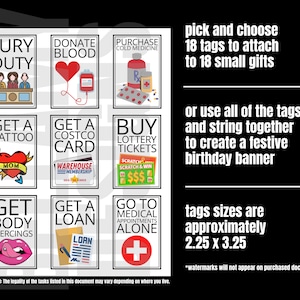 18th Birthday Gift Tag Printables, Things That You Can Do Now That You ...