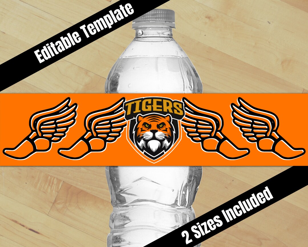 Editable Cross Country Water Bottle Wrapper Label, Cross Country ...