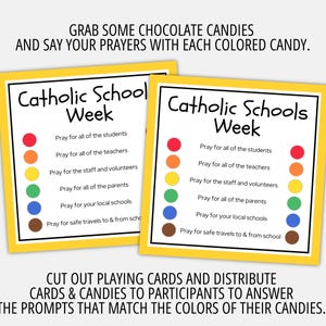 Catholic Schools Week Activity Gift Tags, Chocolate Candies Goodie Bag ...