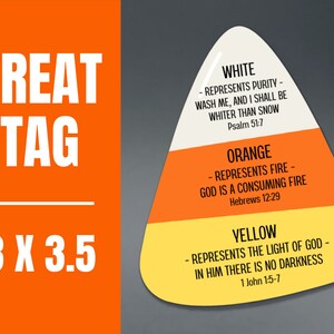 Christian Halloween Candy Corn Trinity Tags, Religious Halloween Bag ...