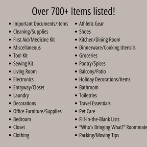 First Apartment Checklist Printable, Apartment Essentials Packing ...