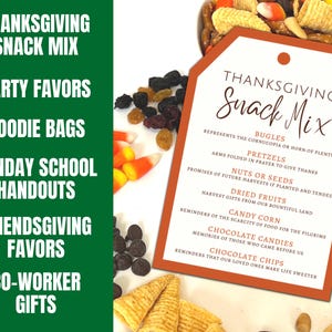 Editable Thanksgiving Snack Mix Gift Tags, Friendsgiving Printable ...