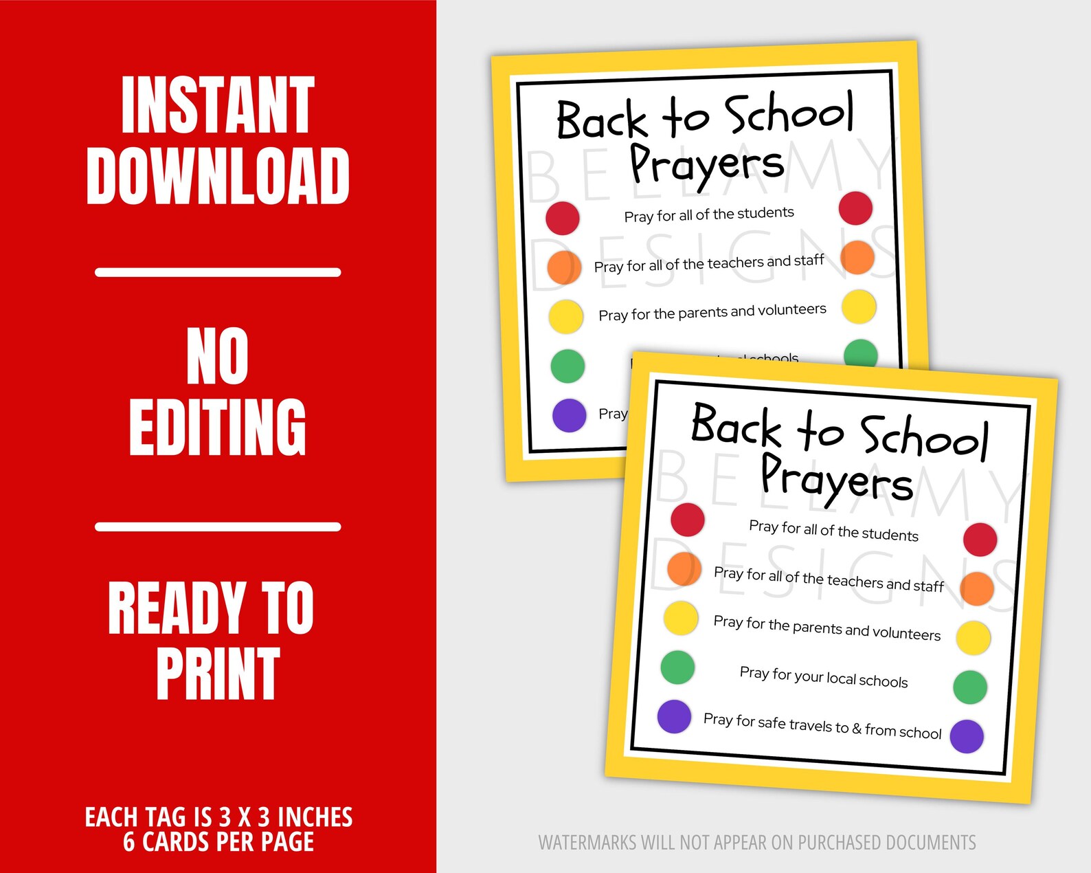Back to School Prayers Card, Chewy Fruit Candies Gift Tags, First Day ...
