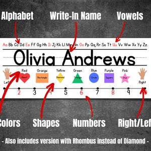 Preschool Student Desk Name Tag, Classroom Desk Decoration, Homeschool ...