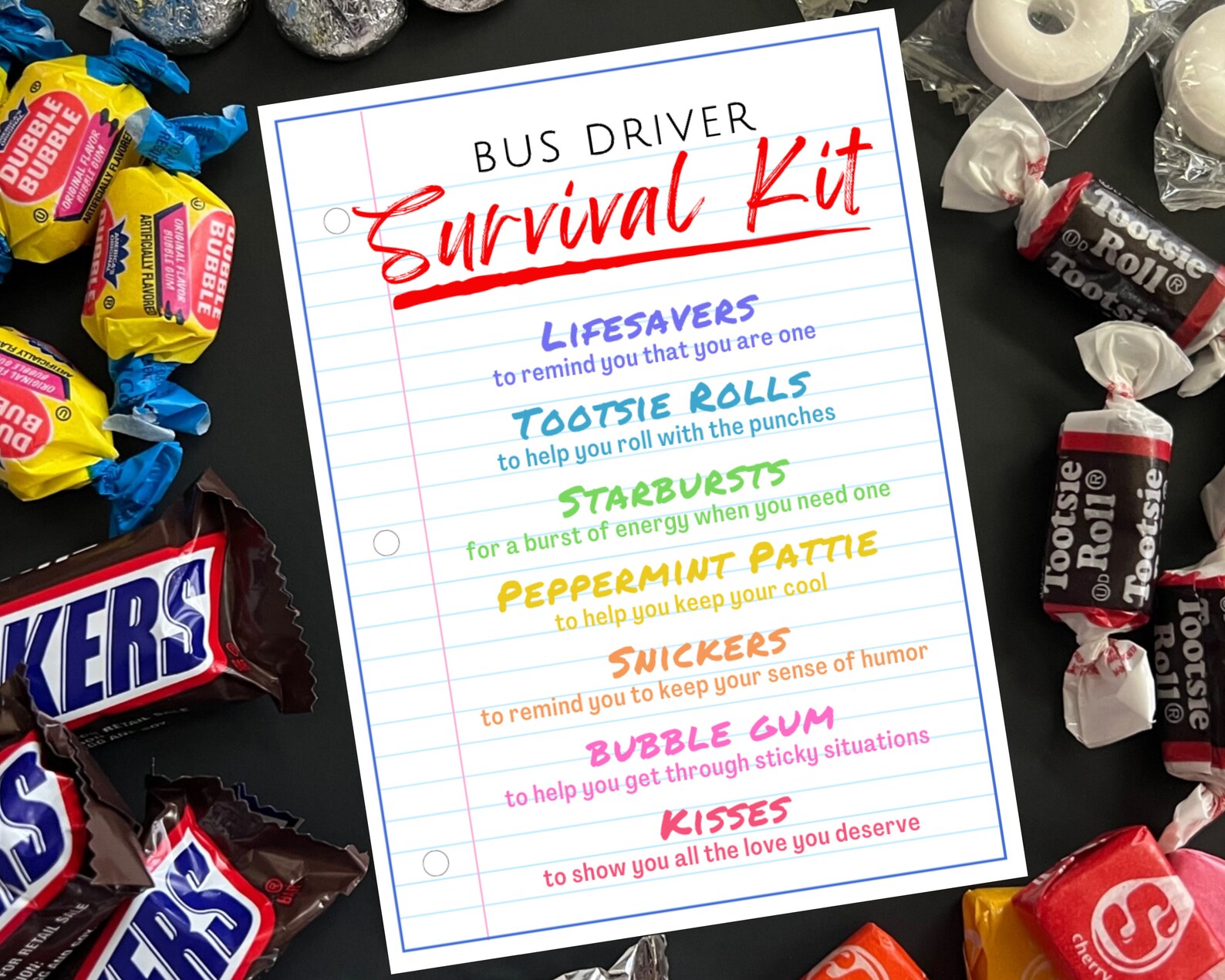 Bus Driver Survival Kit Gift Tags Transportation Department - Etsy