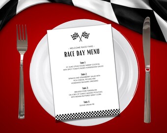 Car Themed Menu Card - Etsy