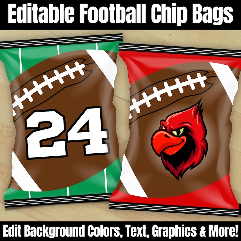 Sports Chip Bag Template - Etsy