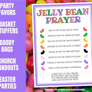 Jelly Bean Prayer Poem Printable, Religious Gift Tags, Easter Basket ...