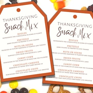 Editable Thanksgiving Snack Mix Gift Tags, Friendsgiving Printable ...