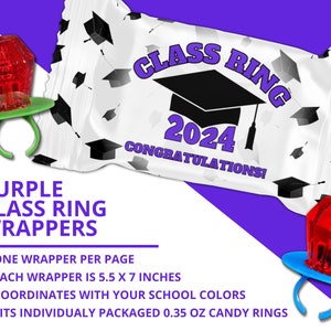 Graduation Class Ring Wrappers, Preschool Graduation Kindergarten Grad ...