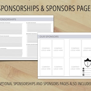 Multi-page Bi-fold Program Template, Sports Team Program or Church ...