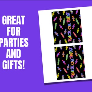 Halloween Candy Tube Wrapper Trick or Treat Party Favor - Etsy