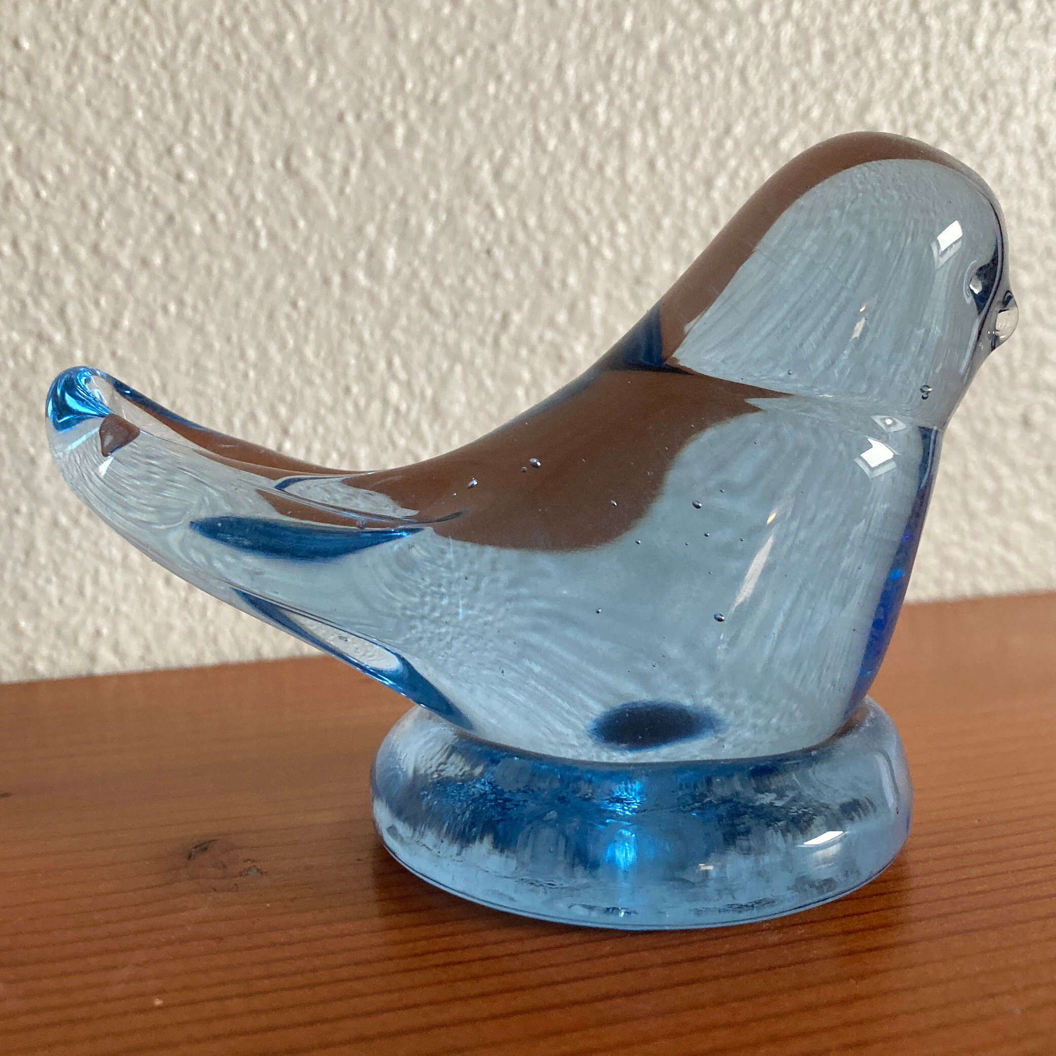Glass 'BLUEBIRD OF HAPPINESS' Bird, Art Glass by Leonard Ward, Circa ...