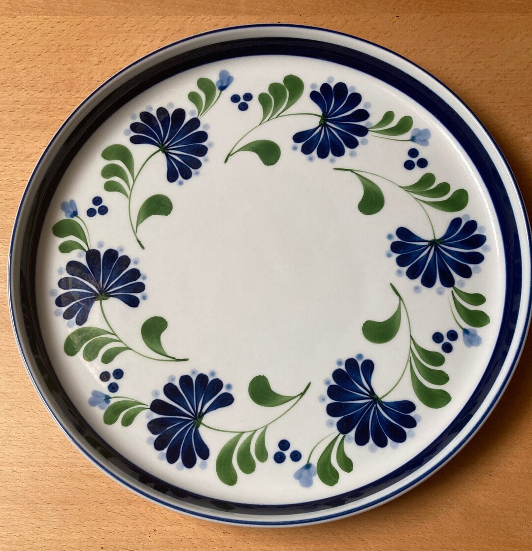 DANSK 'sage Song Dinner Plate, 11 Diameter, Hand Painted Blue Floral ...