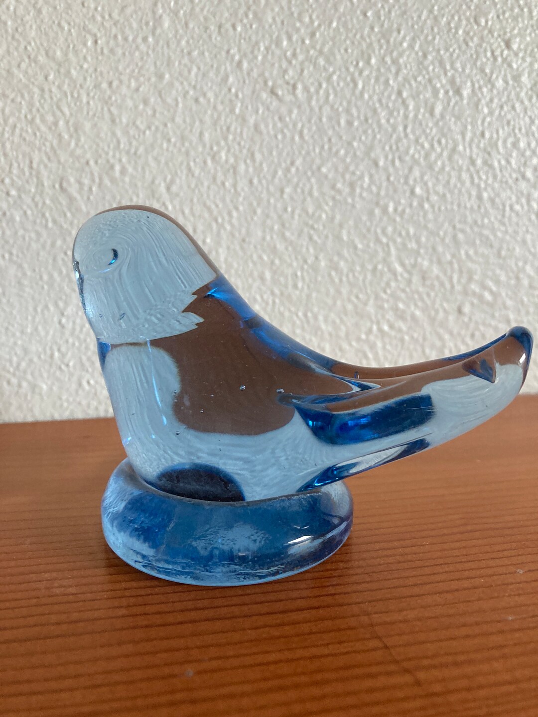Glass 'BLUEBIRD OF HAPPINESS' Bird, Art Glass by Leonard Ward, Circa ...