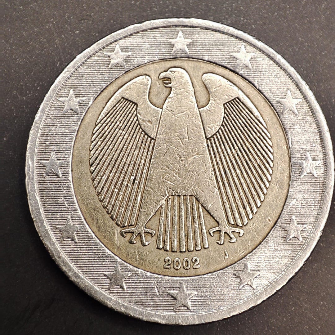 2002 J, Germany, 2 Euro Coin, the Eagle - Etsy