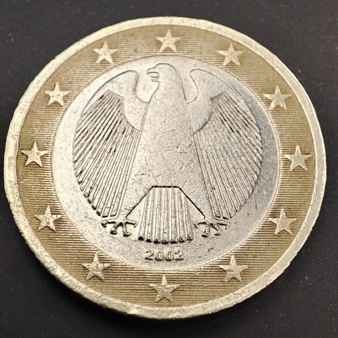 2002 A, Germany, 1 Euro Coin, the Eagle - Etsy