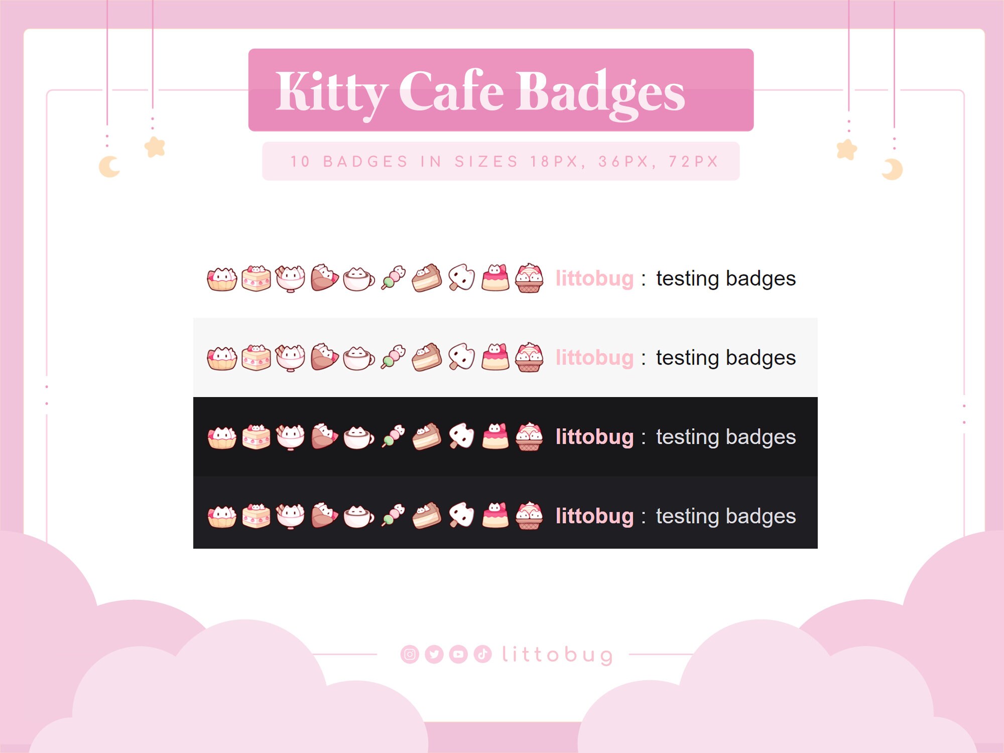 Kitty Cat Cafe Badges 10 Pack for Twitch Youtube Discord - Etsy Canada