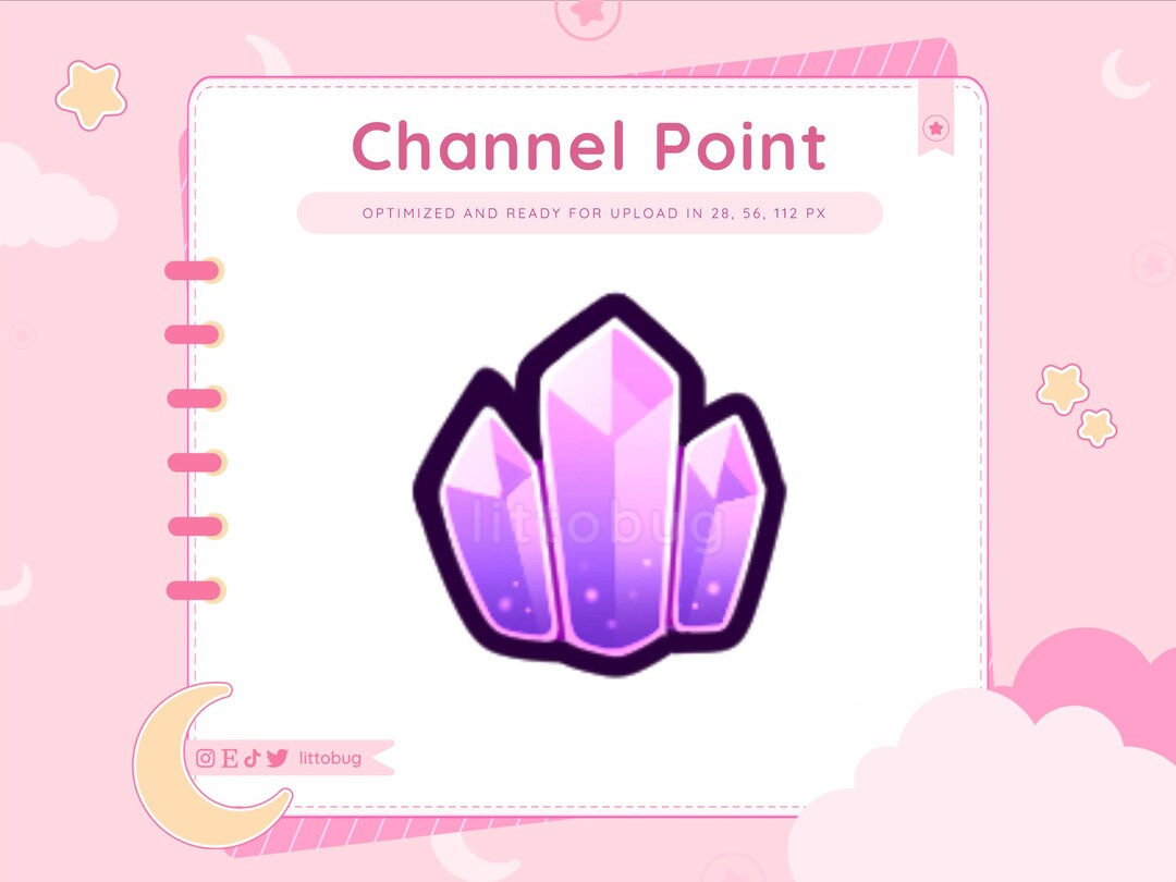 Purple Crystal Channel Point Icon | Twitch Emote Graphics - Etsy