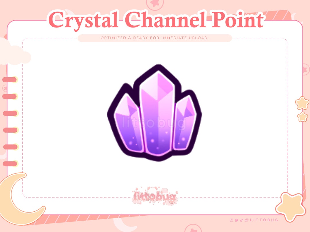 Crystal Channel Point Icon for Twitch Cute Graphics Crystal Emotes - Etsy