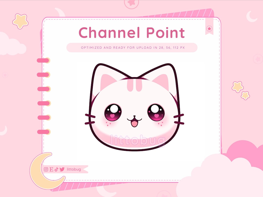 Kitten Channel Point Icon for Twitch | Cat Emotes | Animal Twitch - Etsy