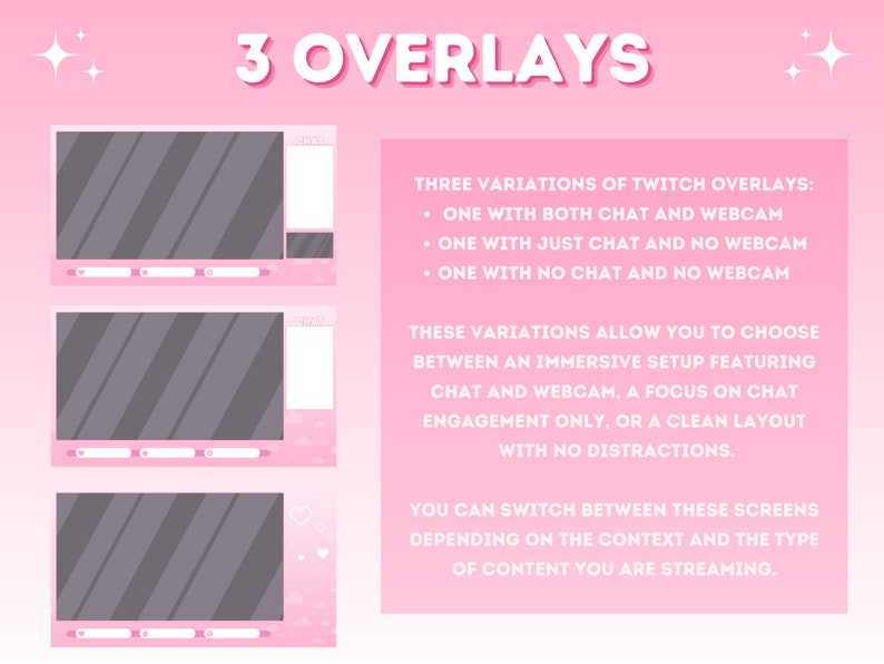 Pink Celestial Twitch Stream Package Stream Overlays Twitch - Etsy