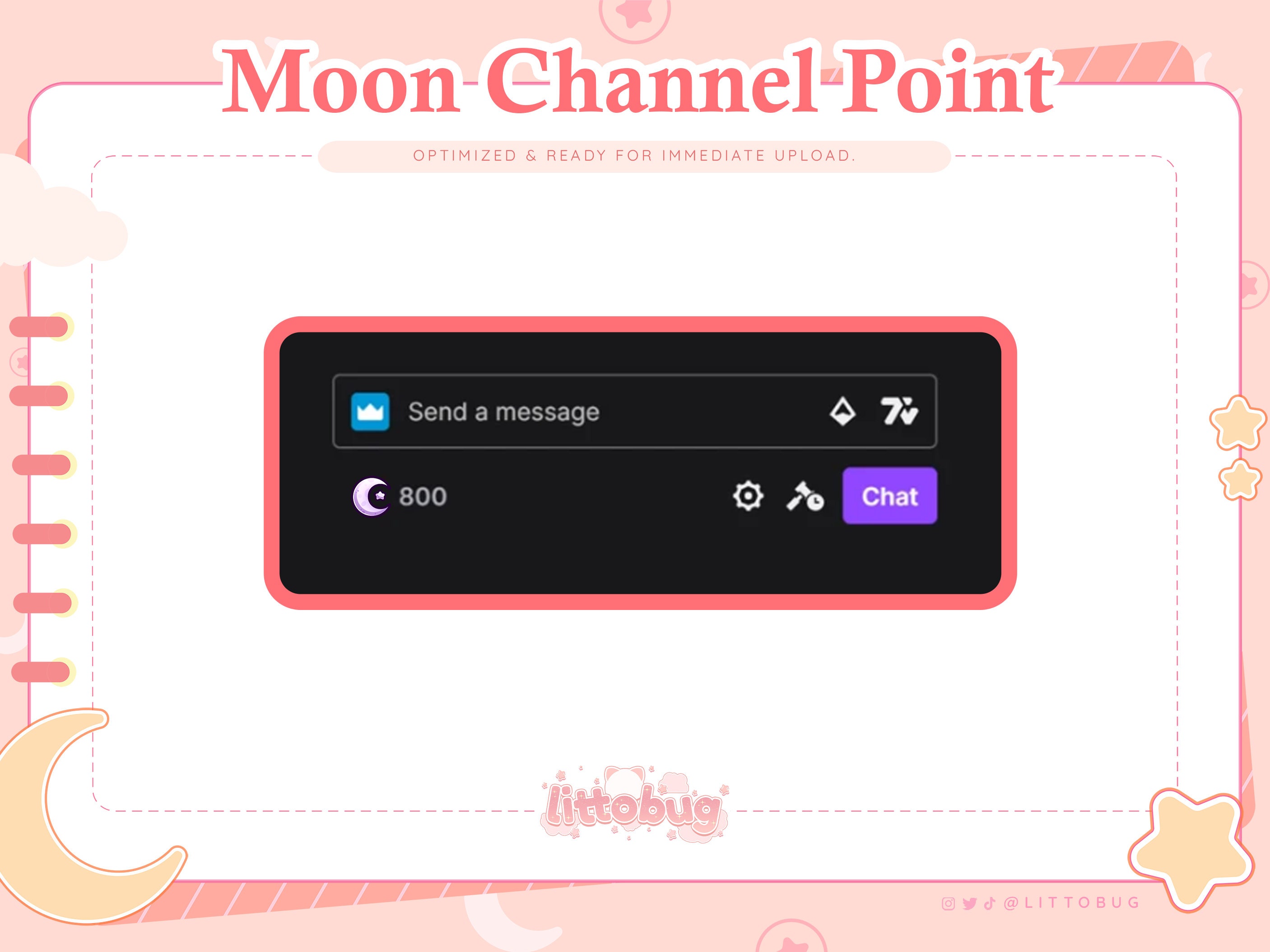 Moon Channel Point Icon for Twitch Celestial Emotes Sun and Stars - Etsy