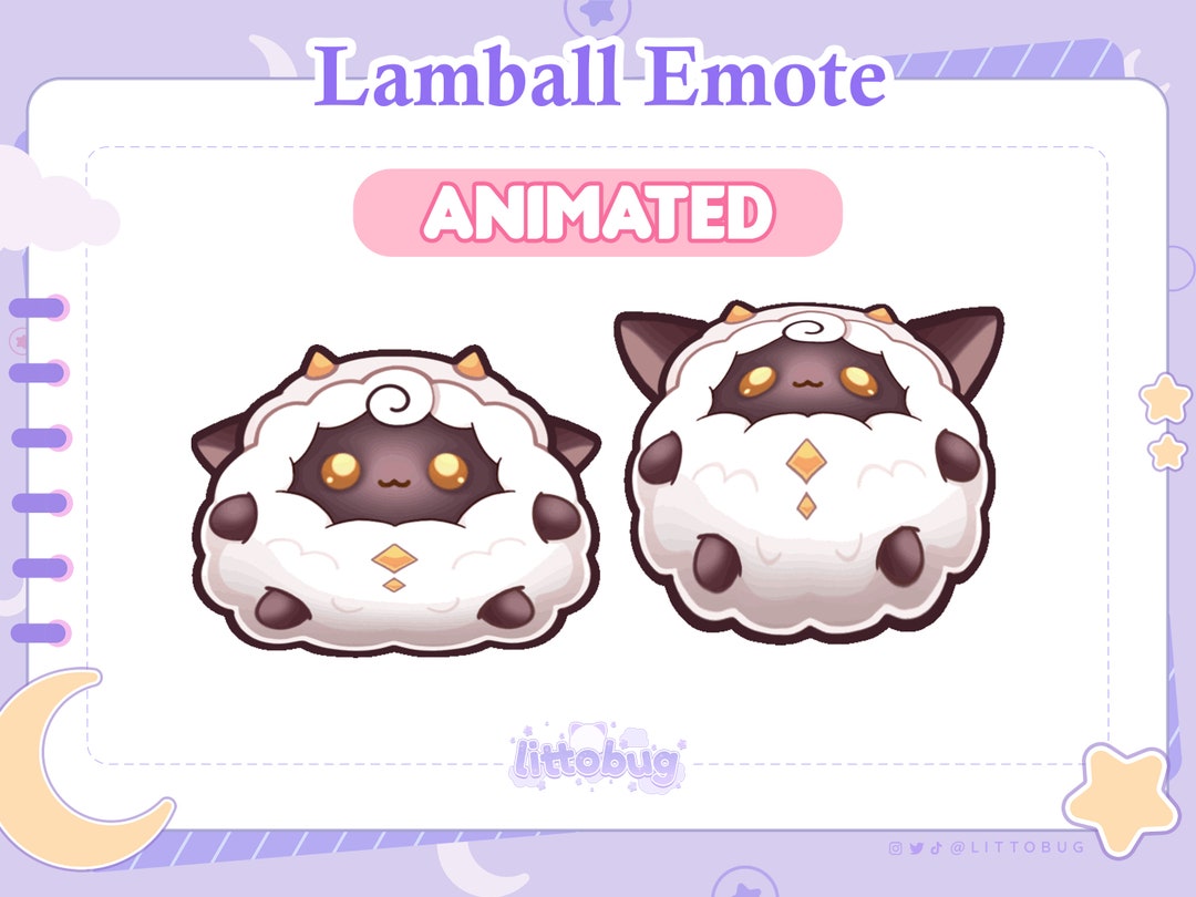 Lamball Animated Emote (bounce) for Twitch, Youtube, Discord | Cute ...