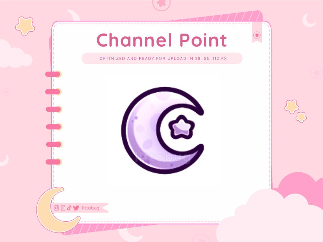 Moon Channel Point Icon for Twitch | Celestial Emotes | Sun and Stars ...
