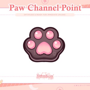 Animal Paw Channel Point Icon for Twitch | Cat Emotes | Animal Twitch ...