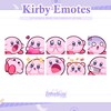Pink Kirby Emotes 10 Pack for Twitch, Youtube, Discord Cute, Affordable ...