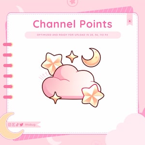 Cloud and Stars Channel Point Icon for Twitch | Cute Affordable Stream ...
