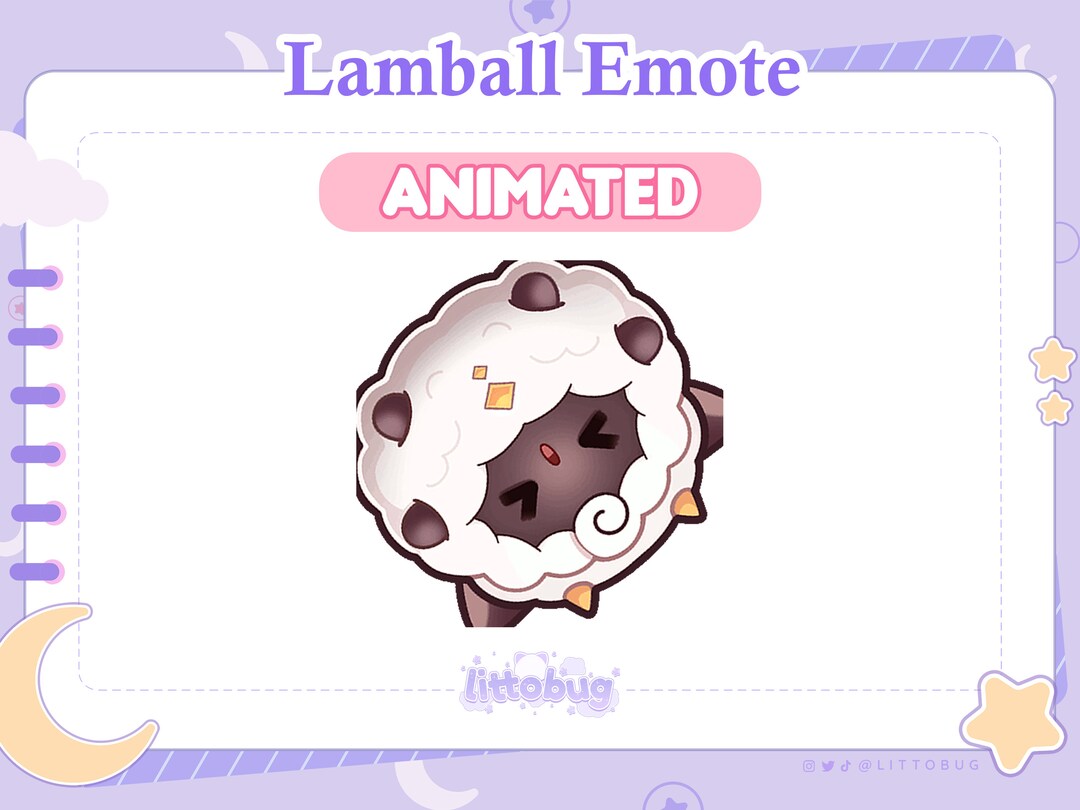 Lamball Animated Emote roll for Twitch, Youtube, Discord Cute Palworld ...