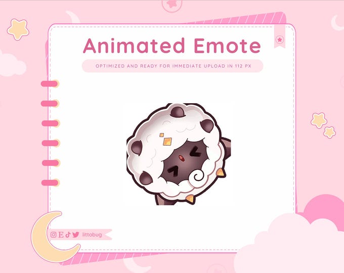 Lamball Animated Emote (roll) for Twitch, Youtube, Discord | Cute ...