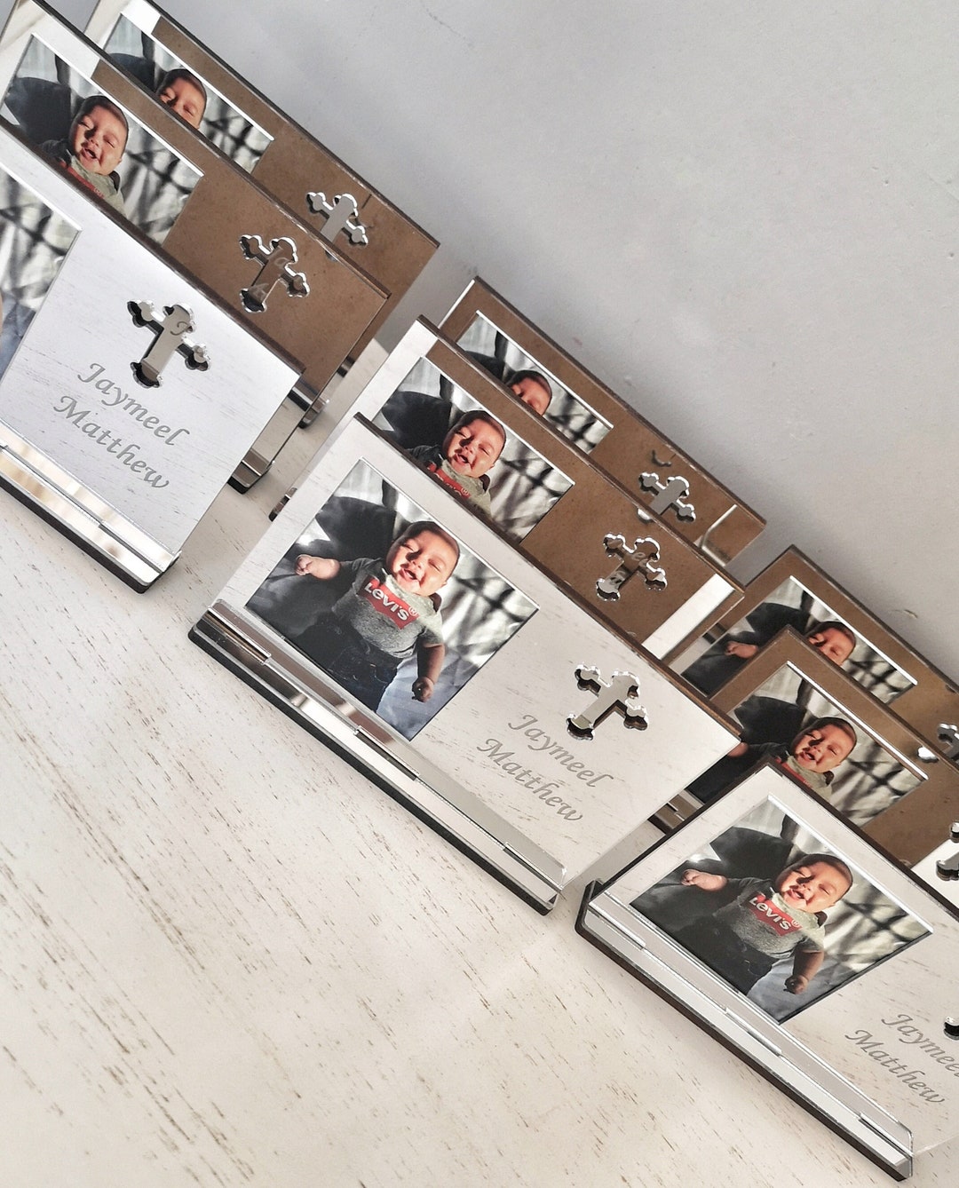 Personalized Silver Photo Frame Baptism Favors, Custom Bulk Gifts for ...
