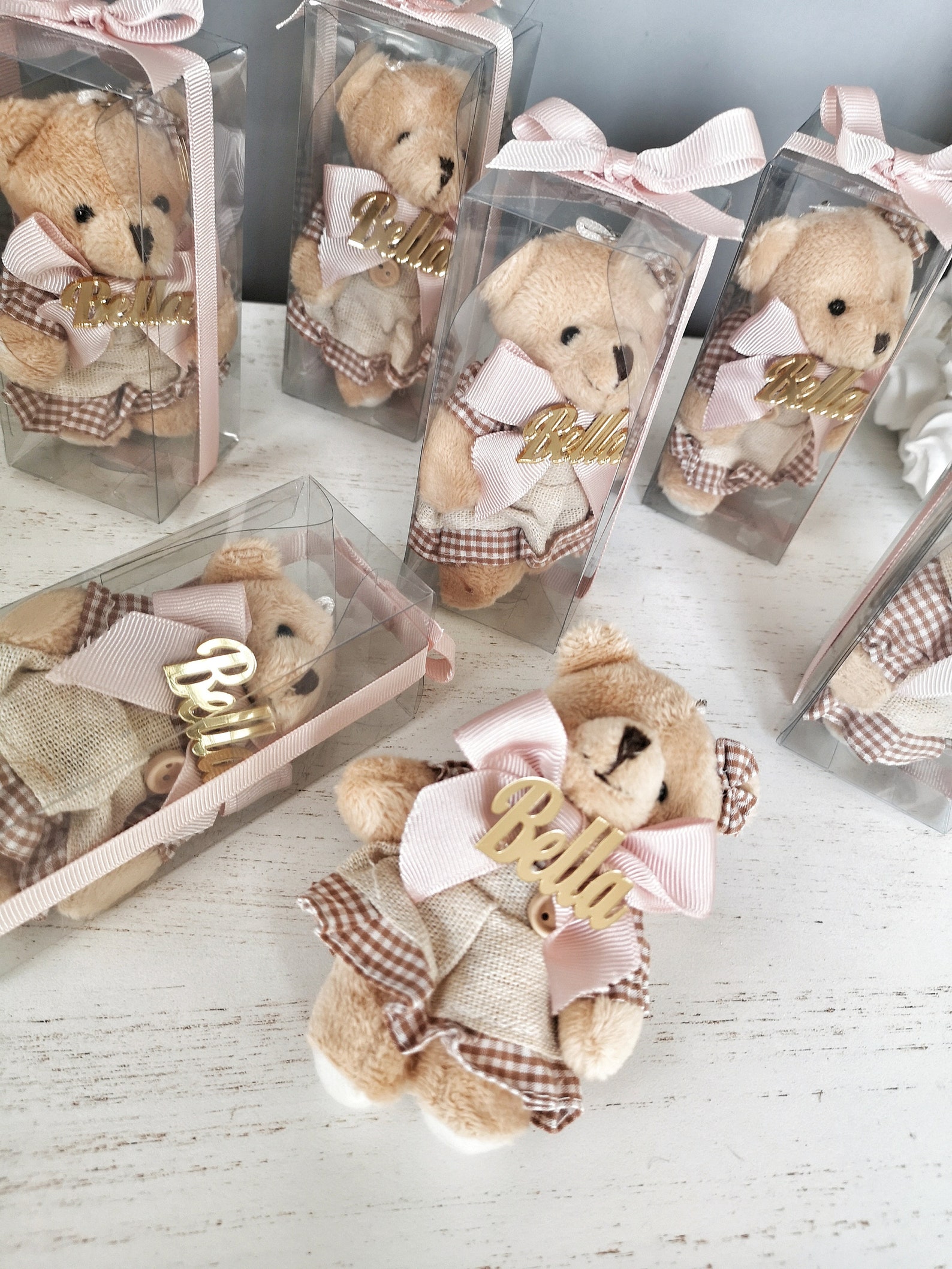 Plush Teddy Bear Keyring Handmade Keychain Personalized - Etsy