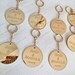Personalized Gold Acrylic Mirror Keychain Wedding Favors, Custom Save ...