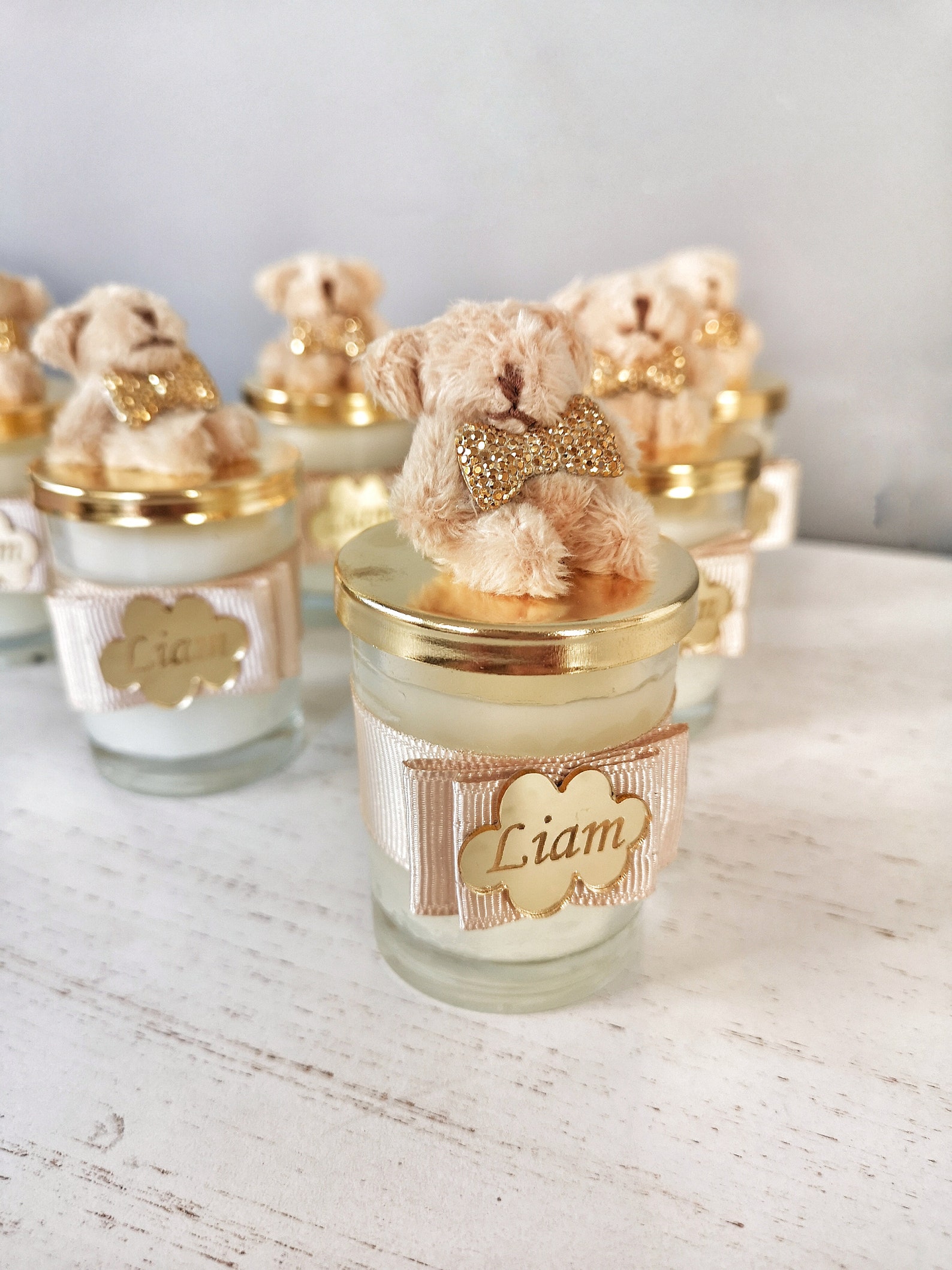 Teddy Bear Candle Favor,custom Candle Gift,babyshower Candle Favor ...