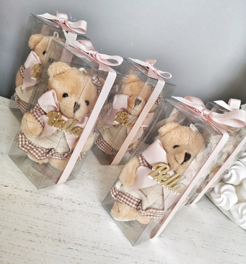 Plush Teddy Bear Keyring Handmade Keychain Personalized - Etsy