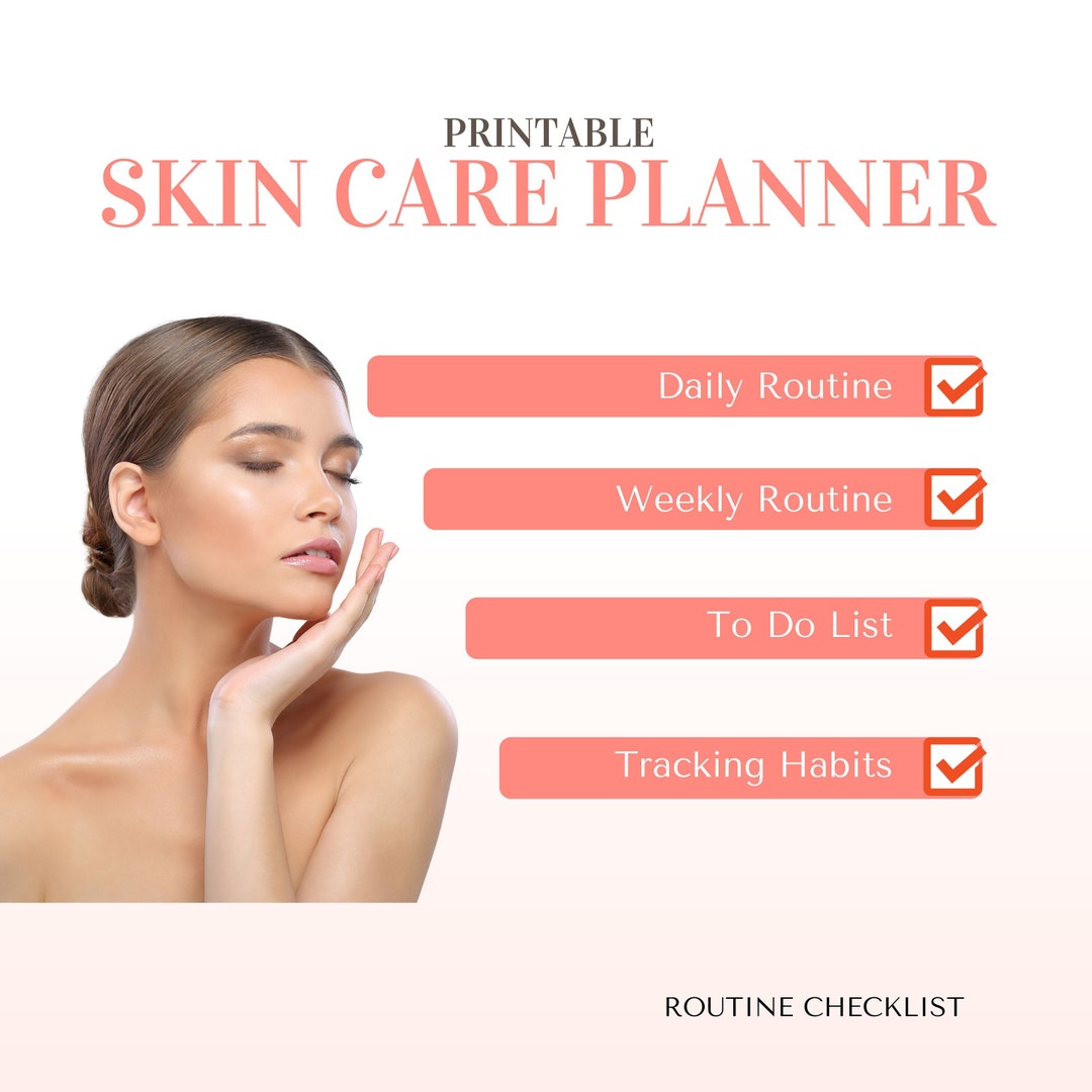Skincare Planner Printable Skincare Routine Skincare Checklist Skincare ...