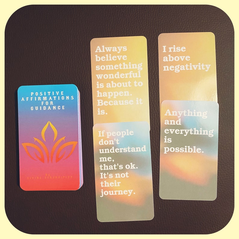 Positive Affirmations for Guidance Oracle Card Deck - Etsy