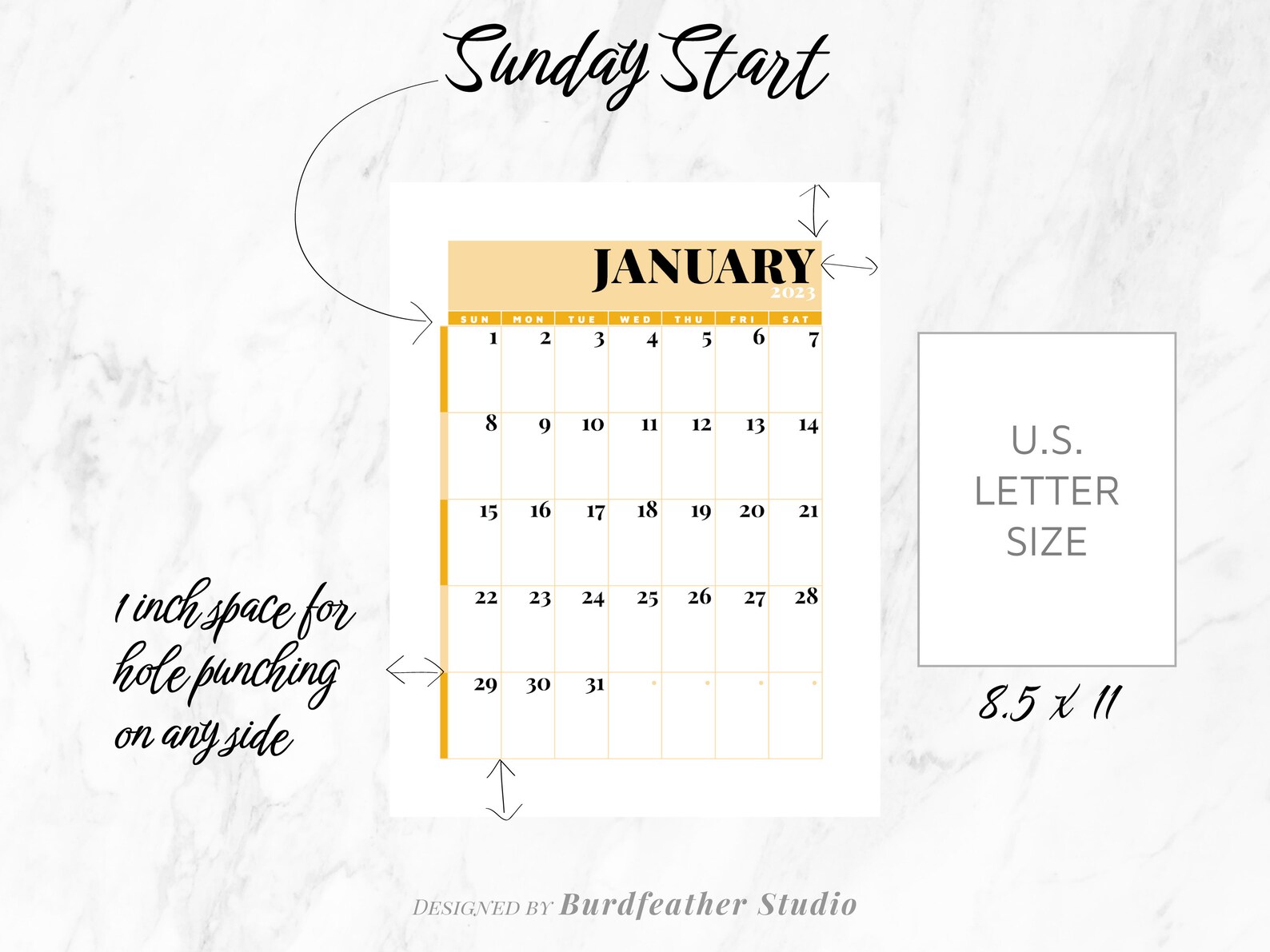 2022 & 2023 Calendars. 4 Colors Each. 3 Designs for Each Color. Binder ...